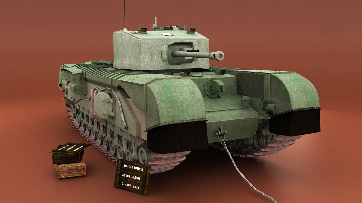 3d churchill vii tank