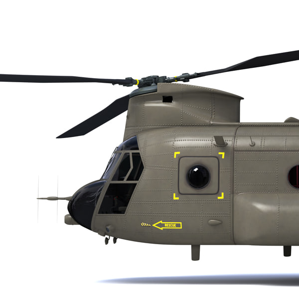 3d chinook helicopter model