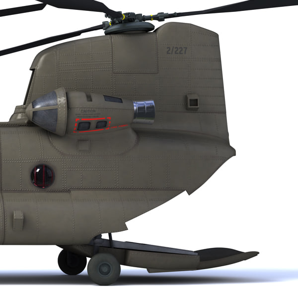 3d chinook helicopter model