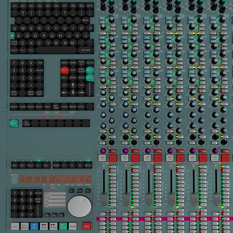 neve mastering console 3d model