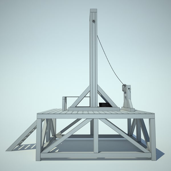 3d guillotine wood model