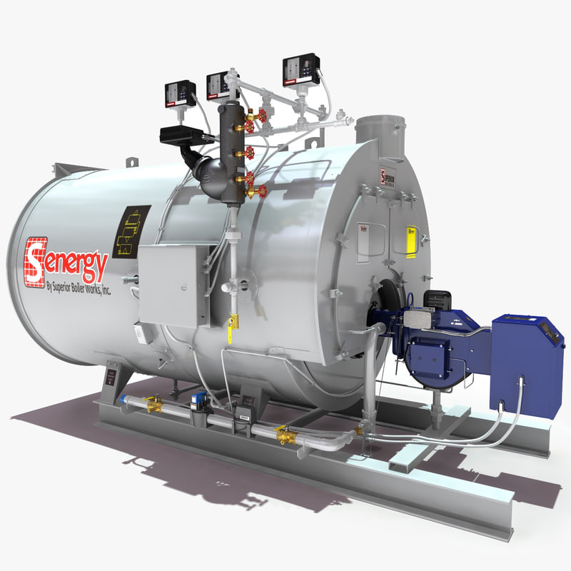 3d realistic industrial boiler senergy