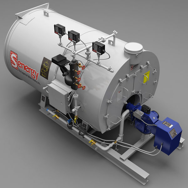 3d realistic industrial boiler senergy
