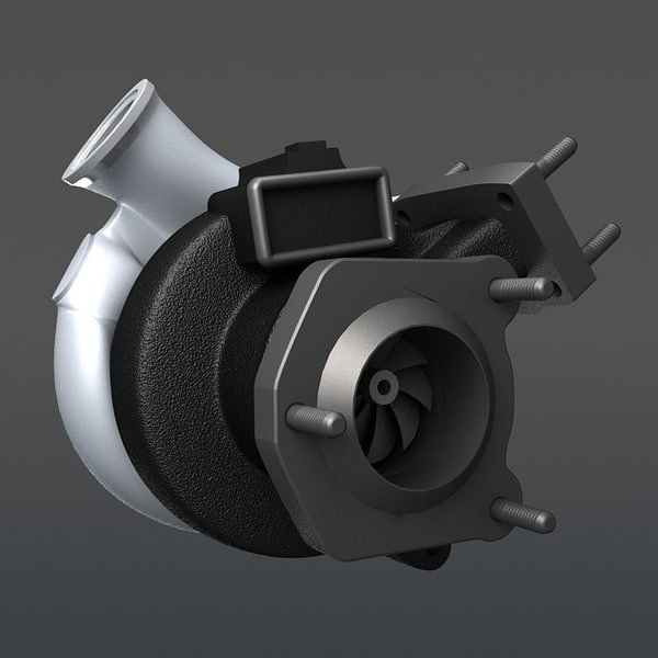 3d turbocharger turbo model