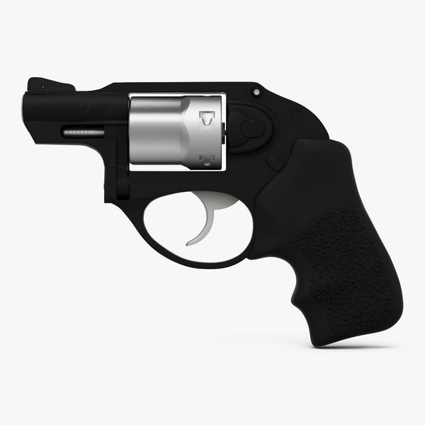 realistic revolver ruger lcr 3d model