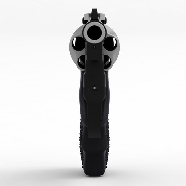 realistic revolver ruger lcr 3d model