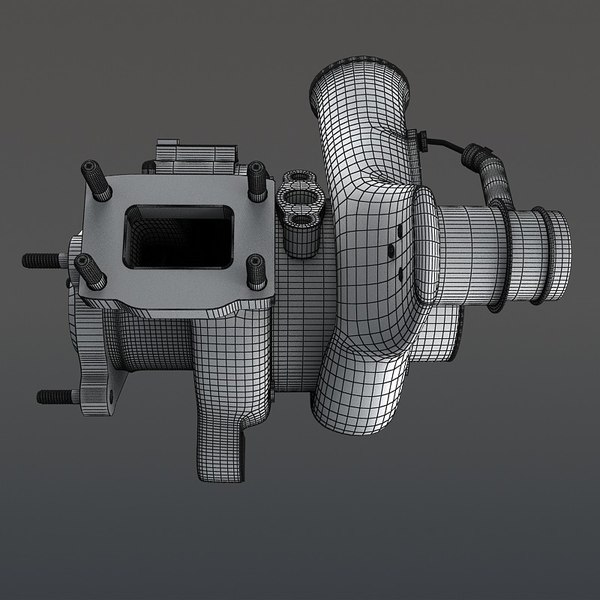 3d turbocharger turbo model