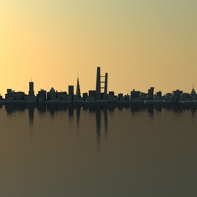3d skyline model