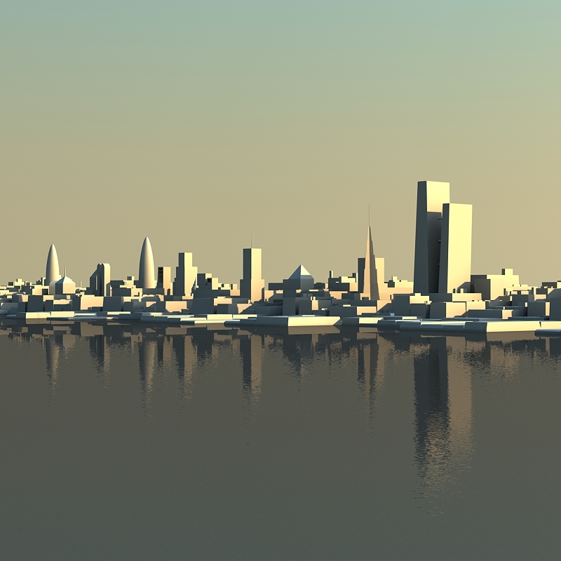 3d skyline model