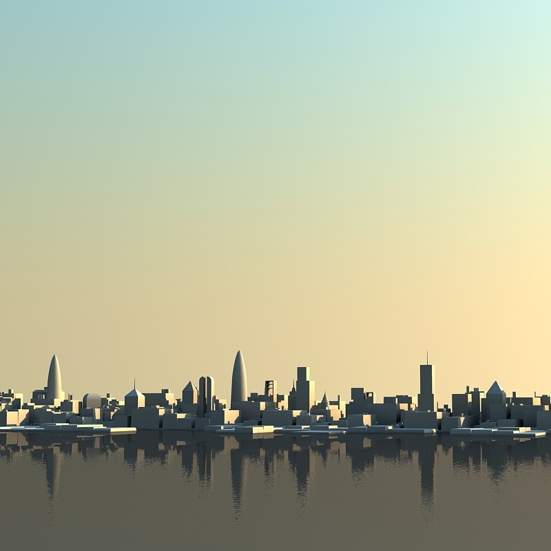 3d skyline model