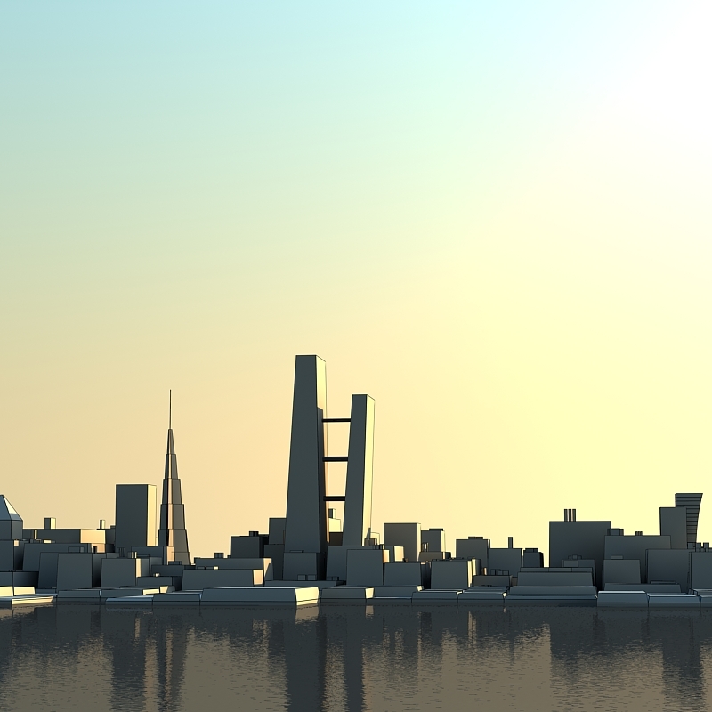 3d skyline model