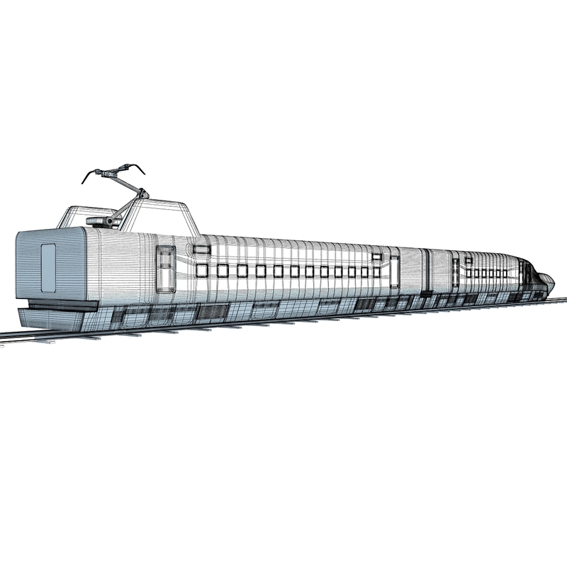 3d model high-speed train shinkansen e5