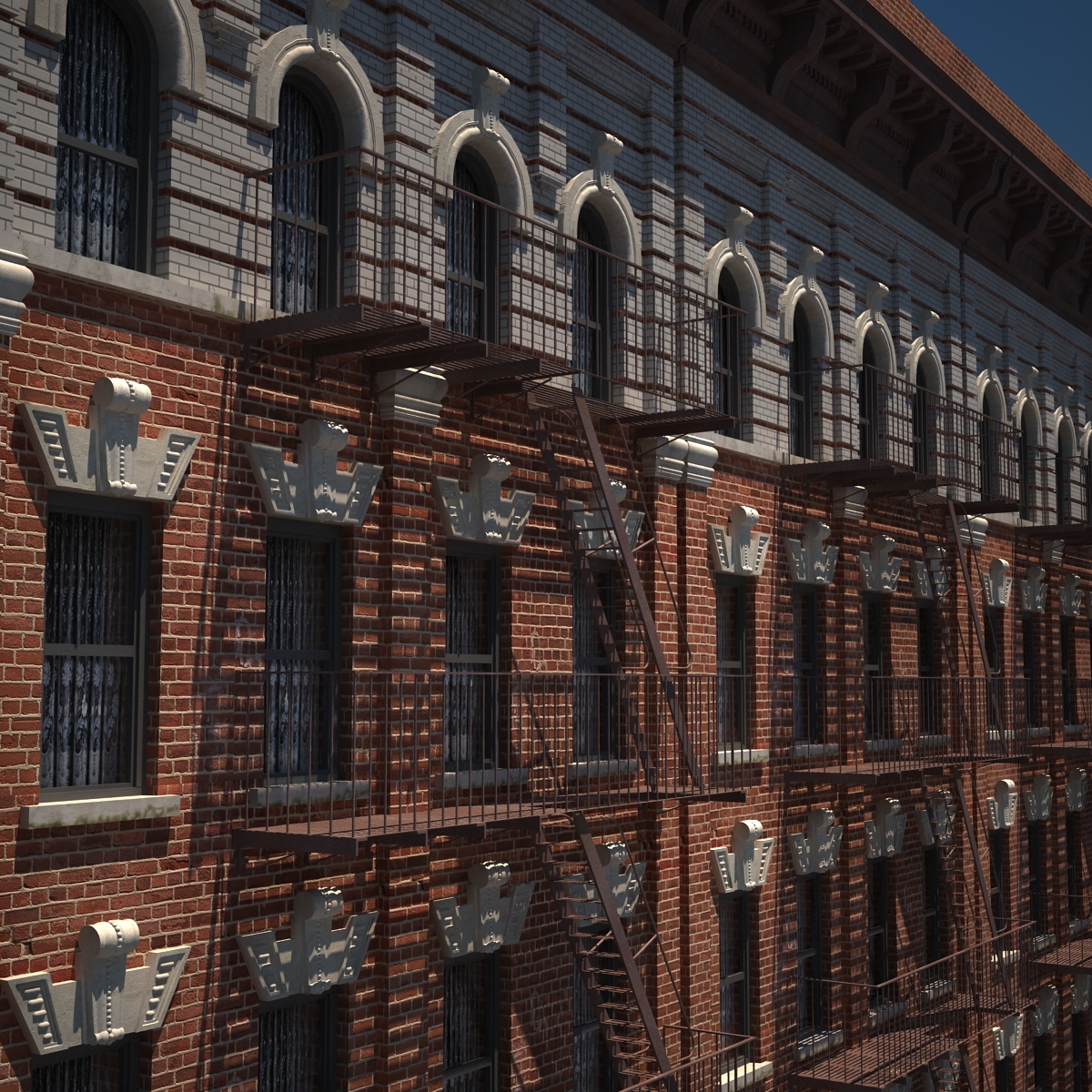 3d old building 07 model