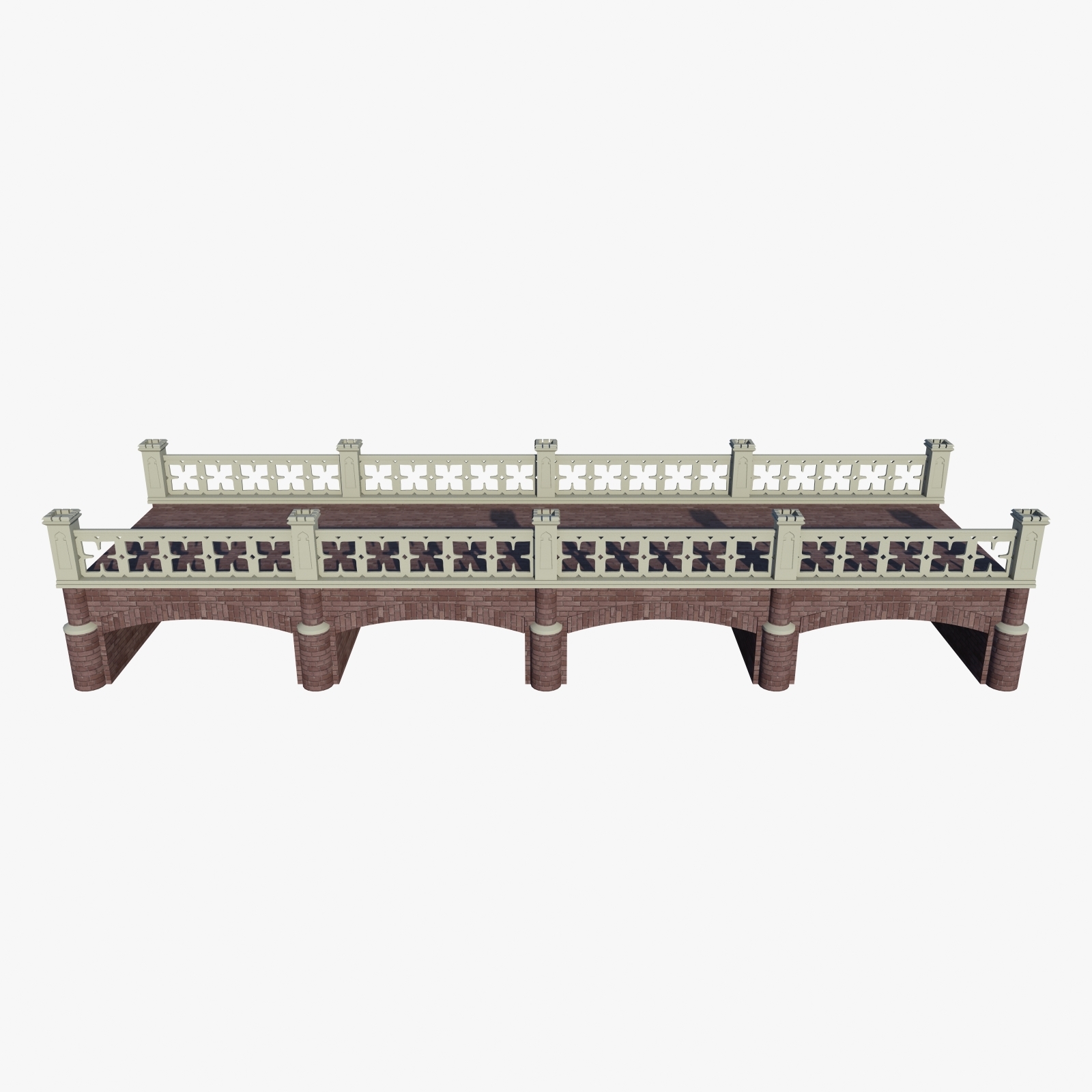 bridge castle moat 3d model