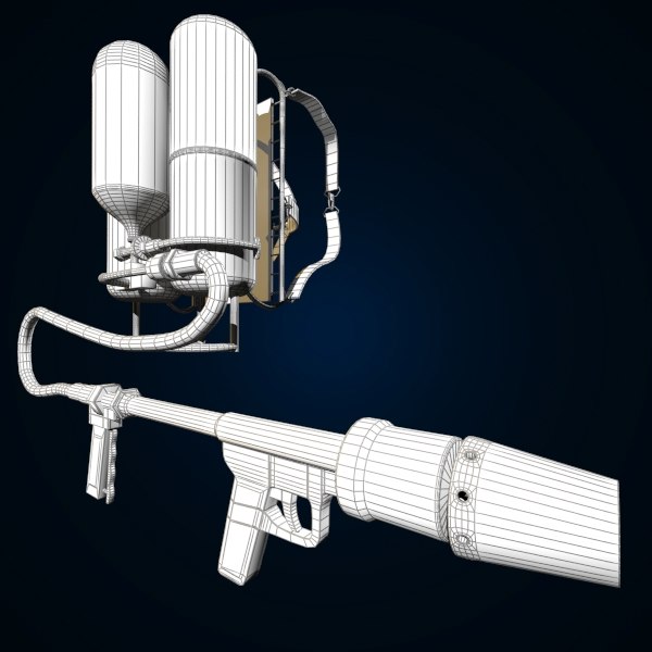 flamethrower flame thrower 3d model
