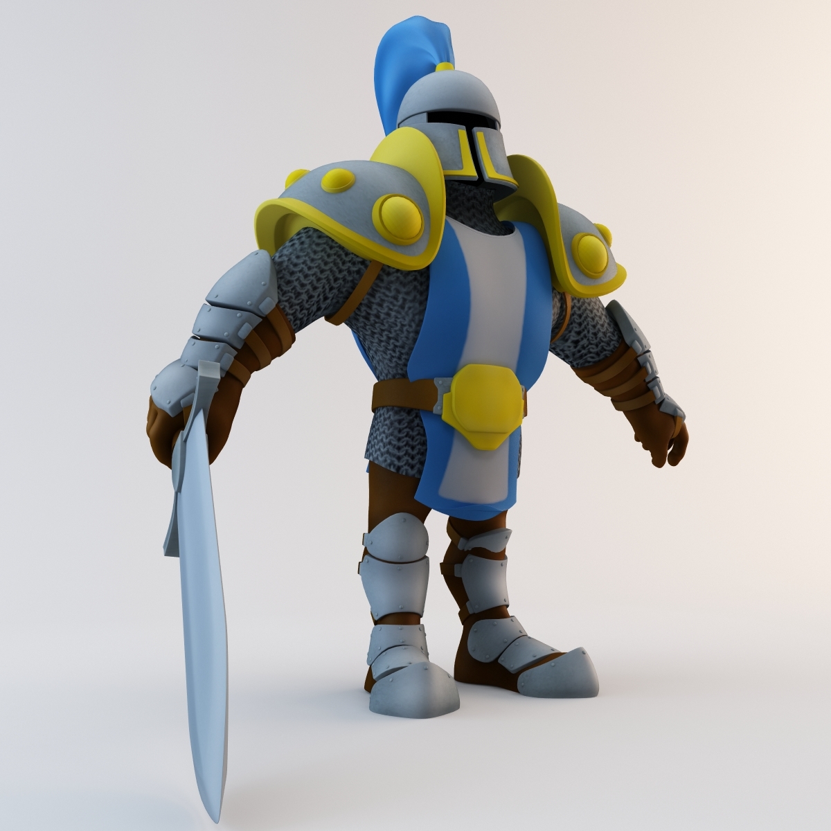 rigged knight 3d max