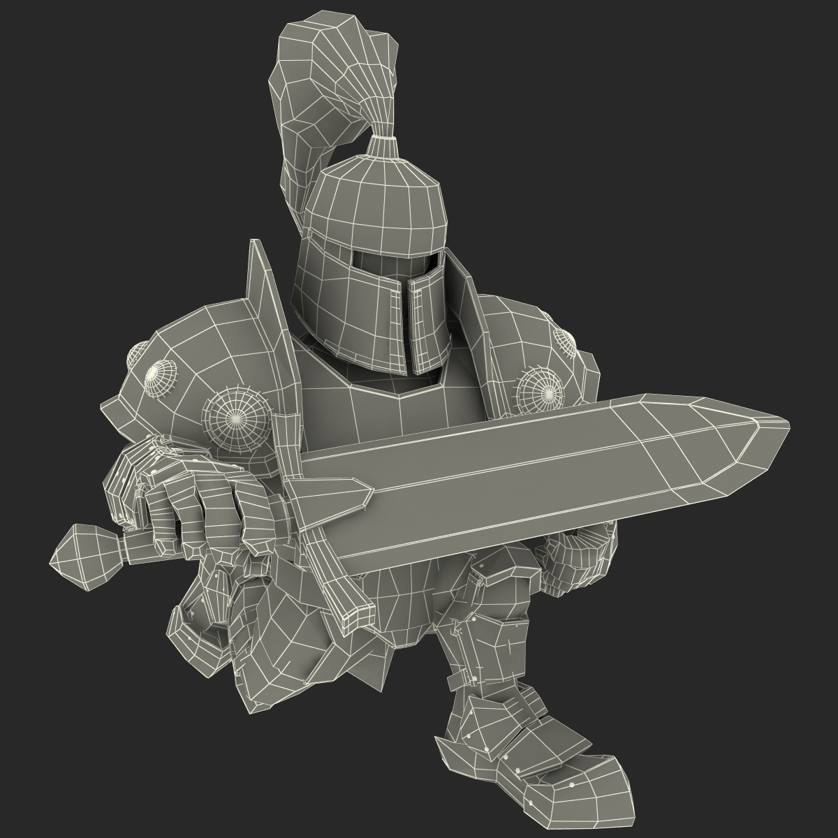 rigged knight 3d max