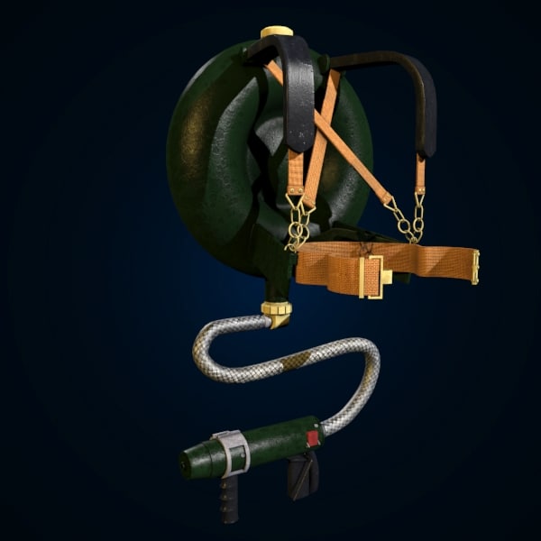3d model lifebuoy flamethrower