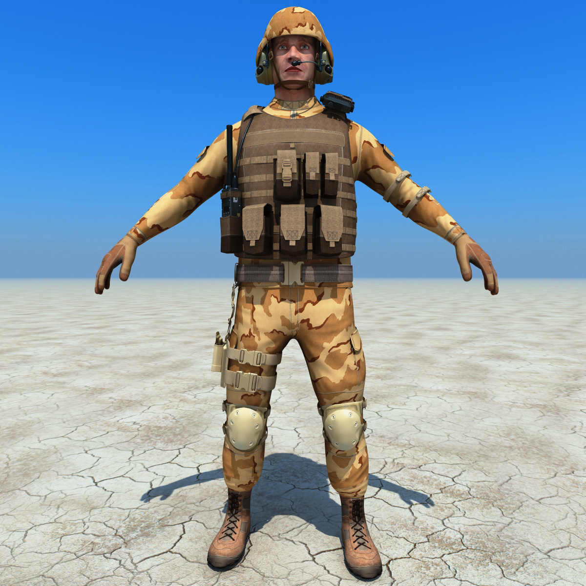3d sas soldier rigged