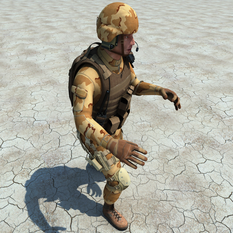 3d sas soldier rigged