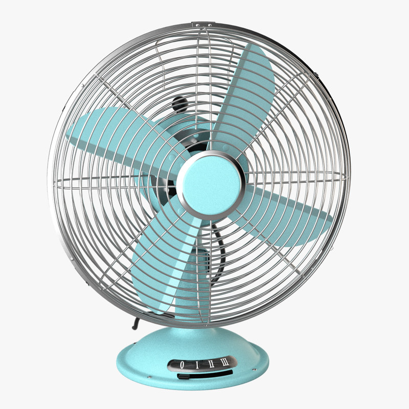 3d photoreal antique electric fan model