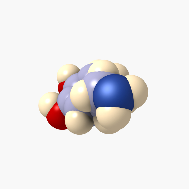 dopamine molecule neurotransmitters 3d model