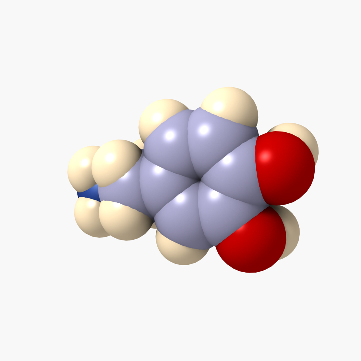 dopamine molecule neurotransmitters 3d model