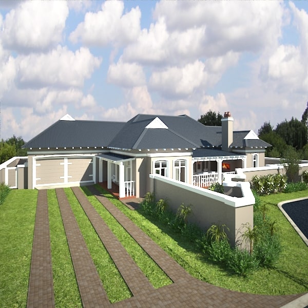 3d model of country farm house