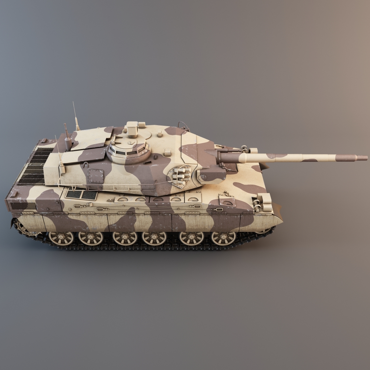 amx-40 french main battle tank 3d 3ds