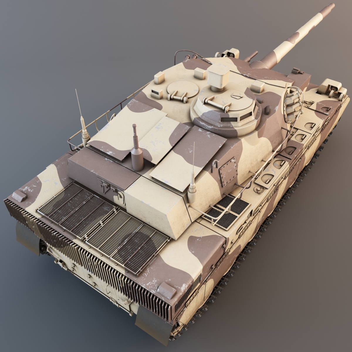 amx-40 french main battle tank 3d 3ds