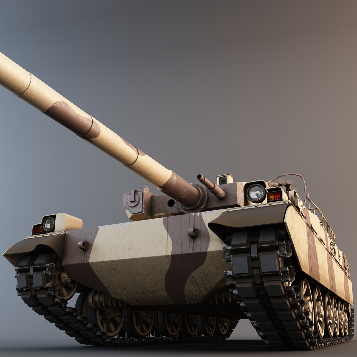 amx-40 french main battle tank 3d 3ds