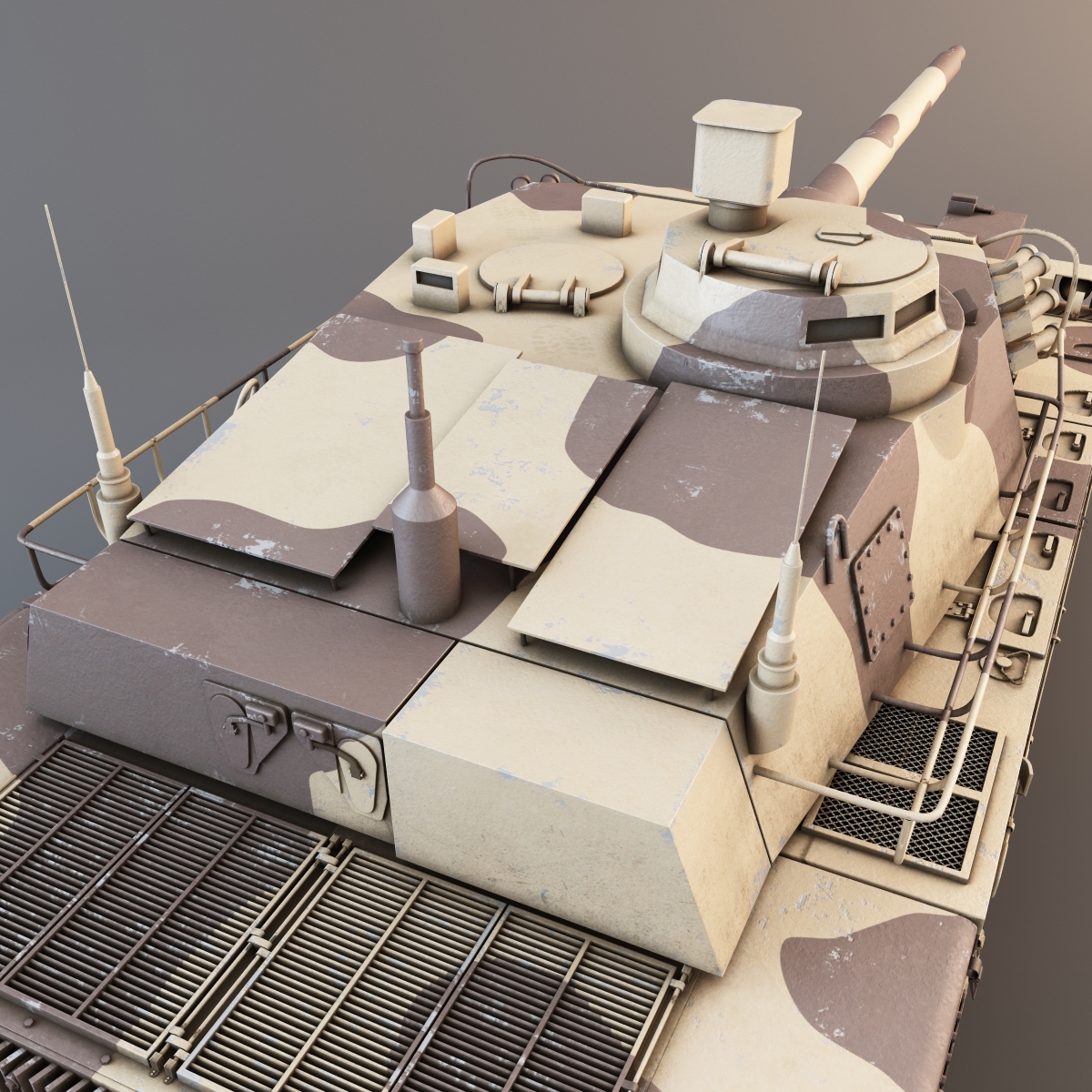 amx-40 french main battle tank 3d 3ds