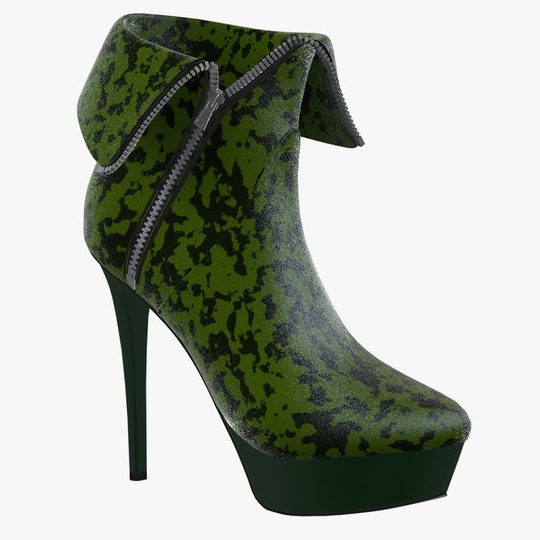 3d female boots model
