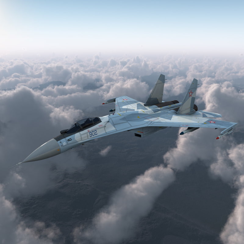 3d model russian sukhoi su-35 fighter