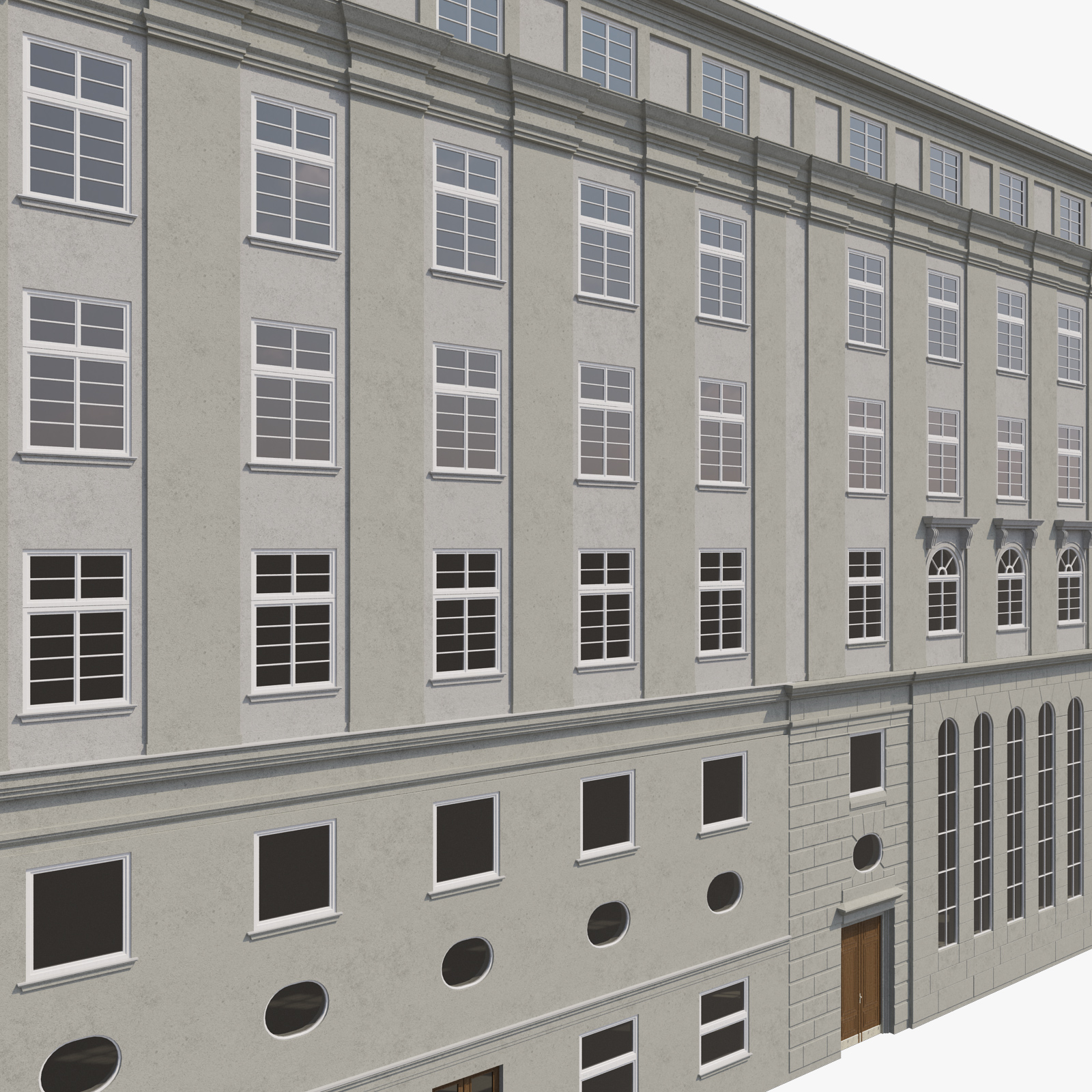 3d european building facades