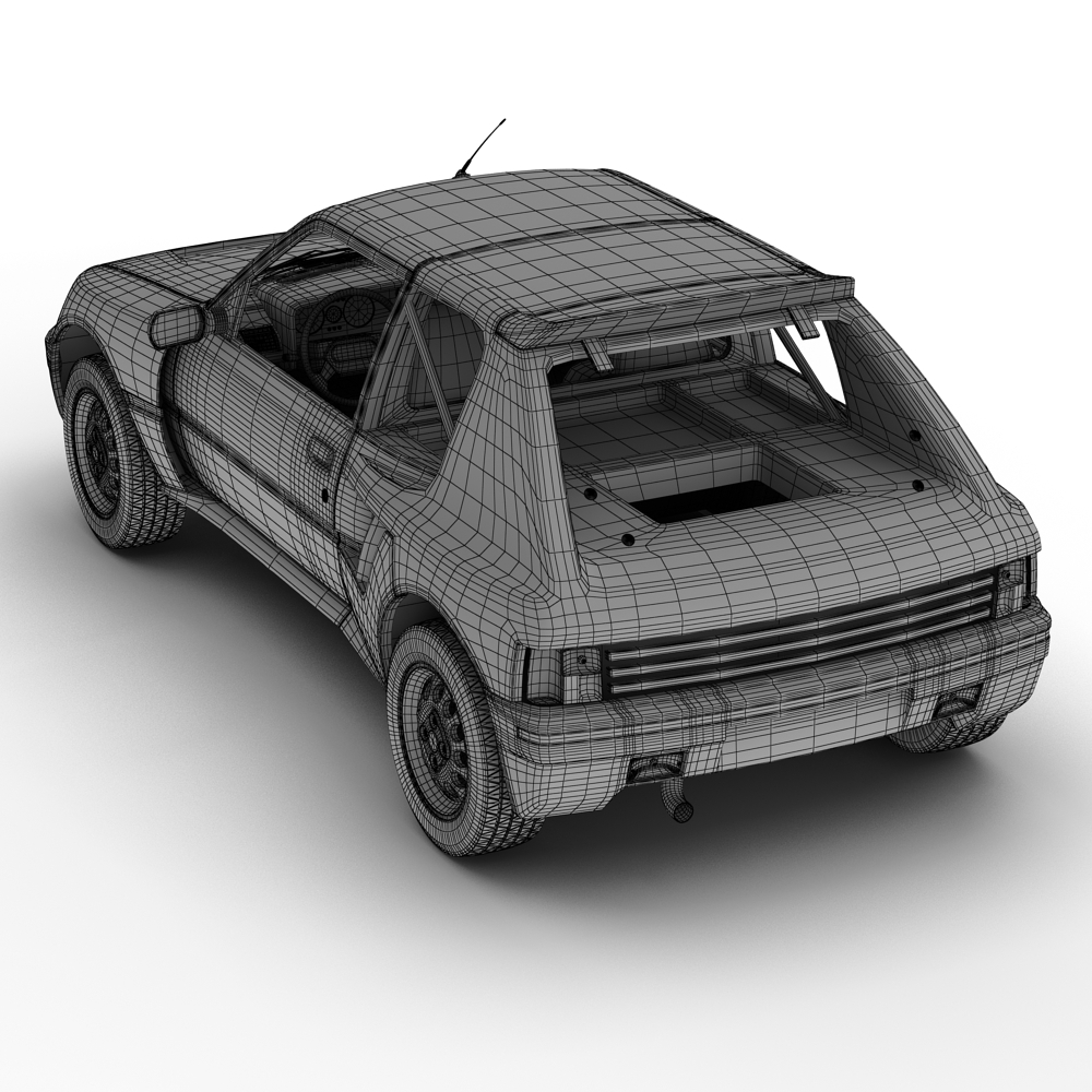 peugeot 205 16 3d model