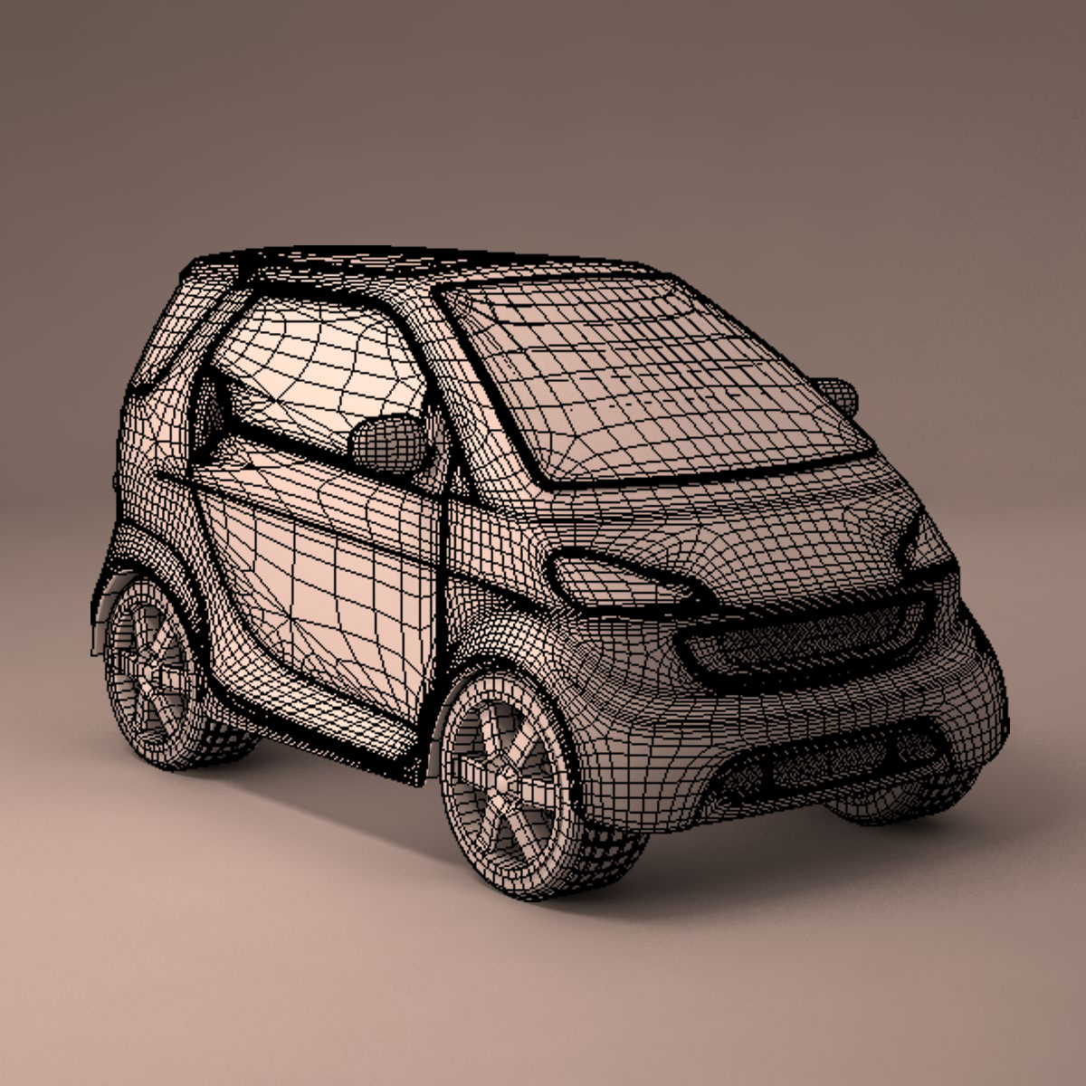 3d model smart car