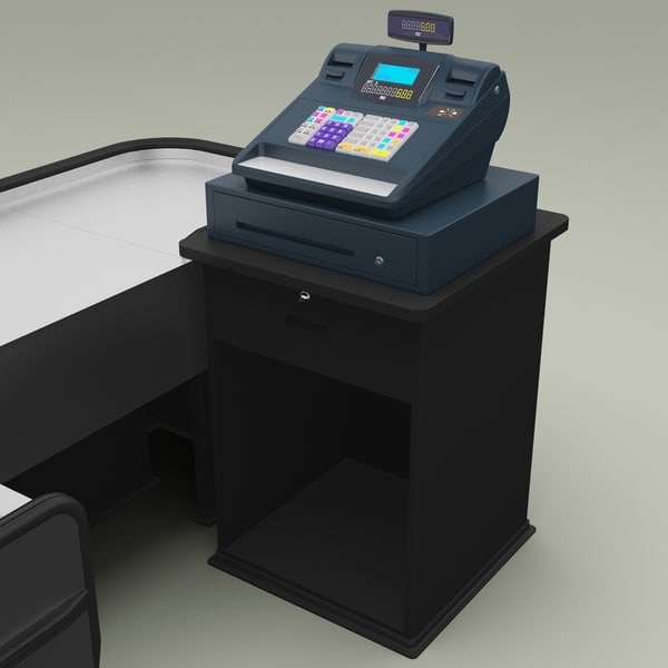 3d cash counter 10 model