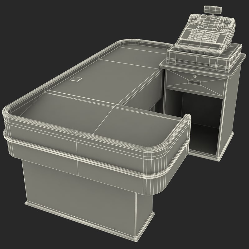 3d cash counter 10 model