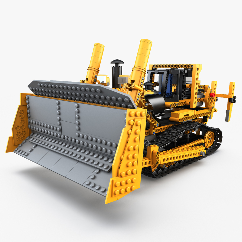 3d lego bulldozer