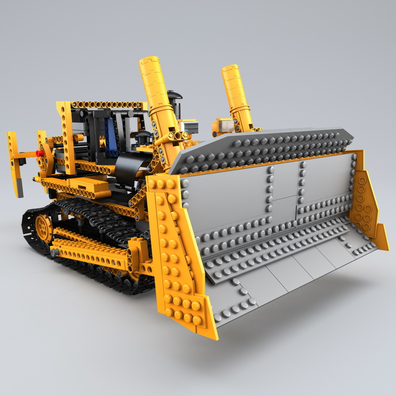 3d lego bulldozer