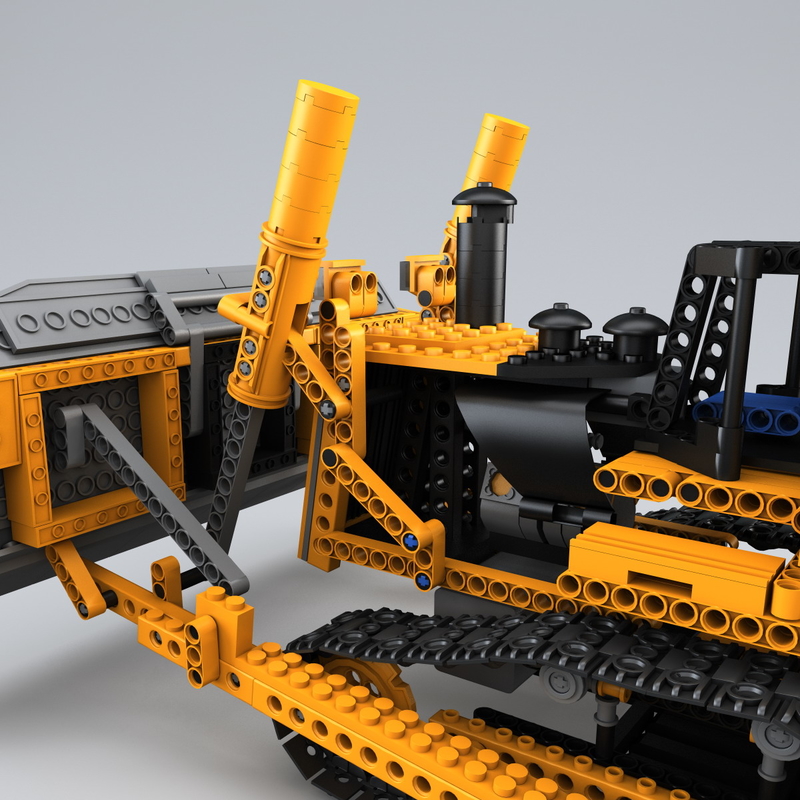 3d lego bulldozer