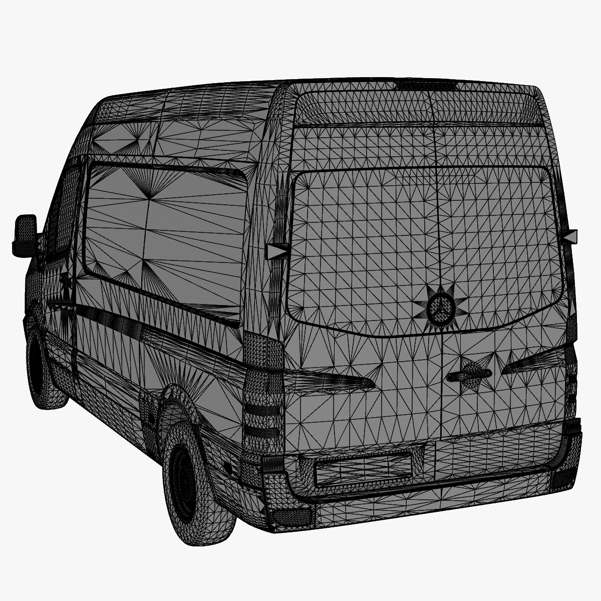 sprinter panel van 2012 3d model
