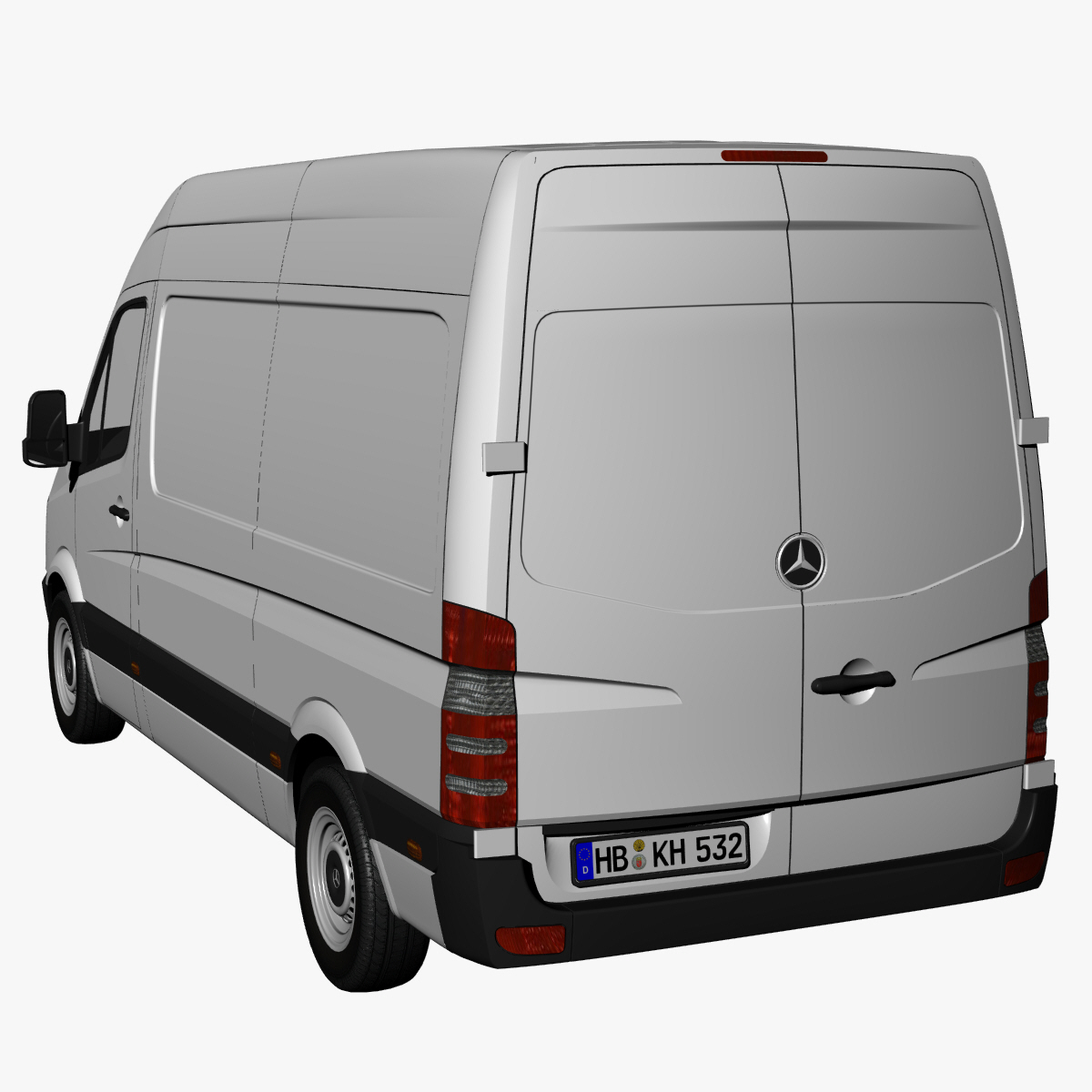 sprinter panel van 2012 3d model