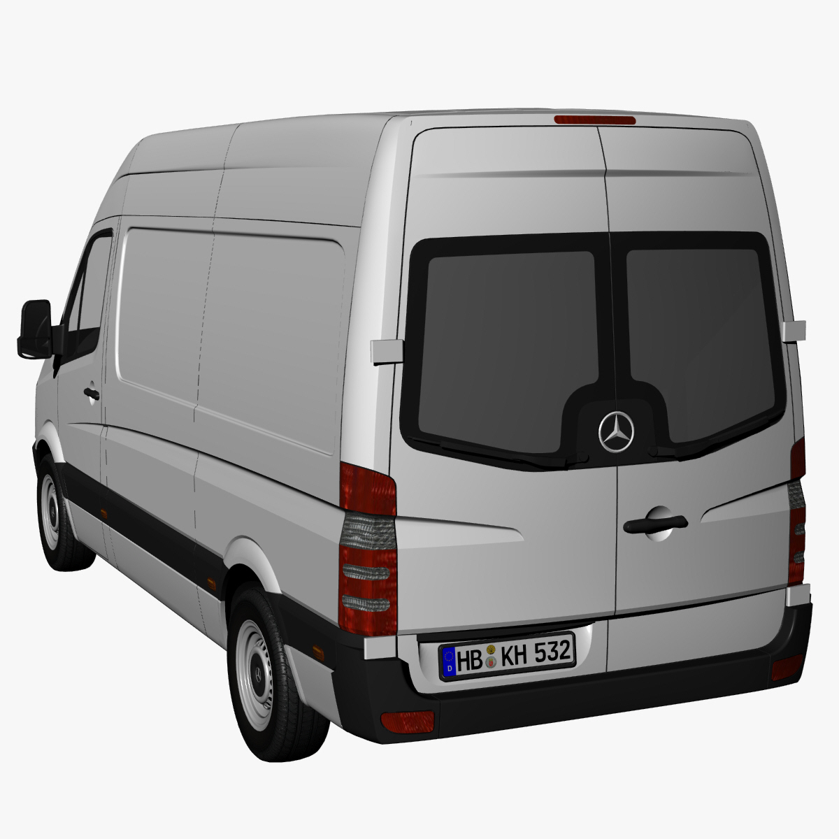 sprinter panel van 2012 3d model