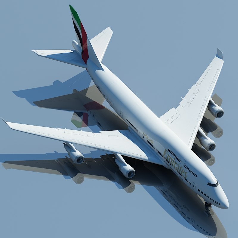 3d boeing 747 emirates model