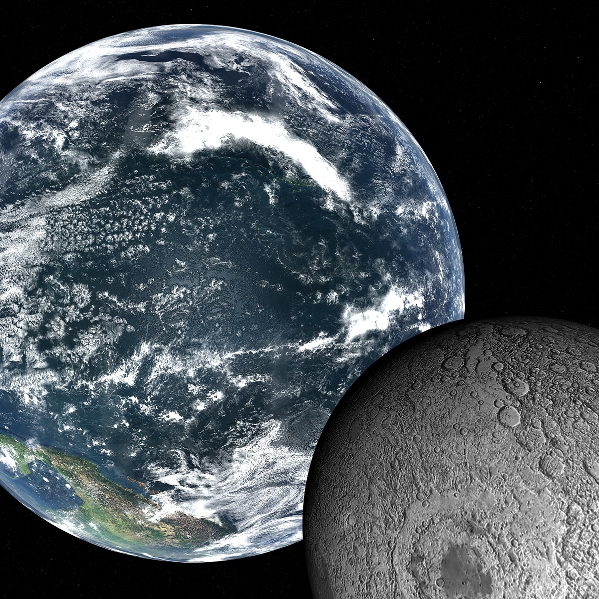 earth moon 3d model