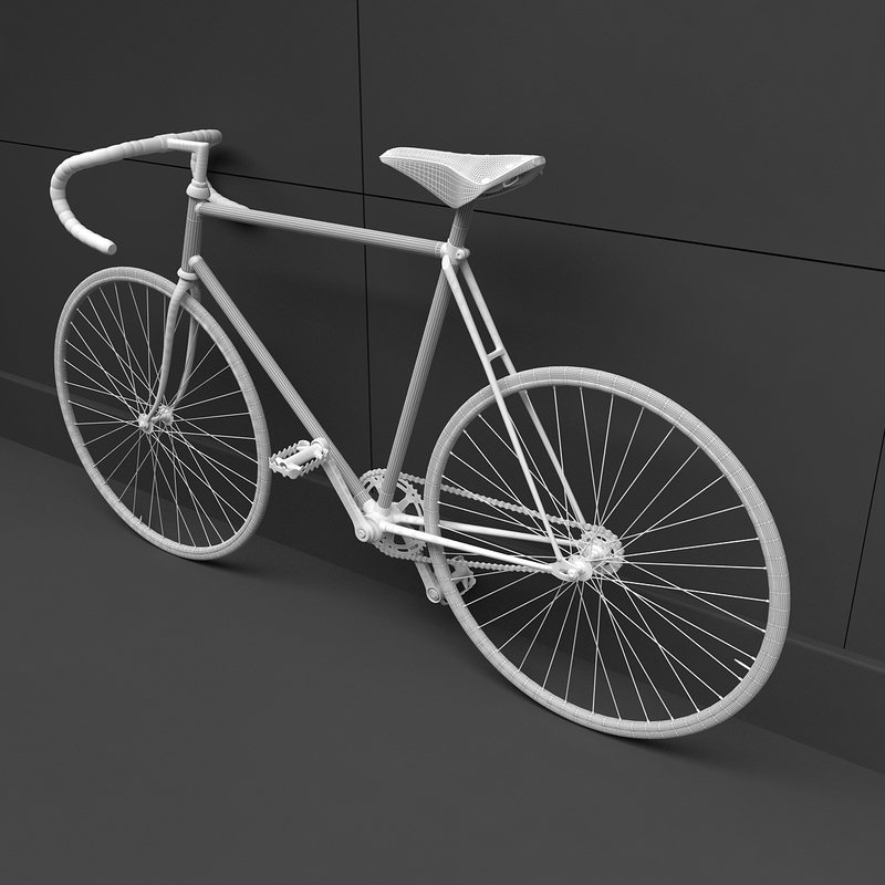 3ds max fixed gear bicycle