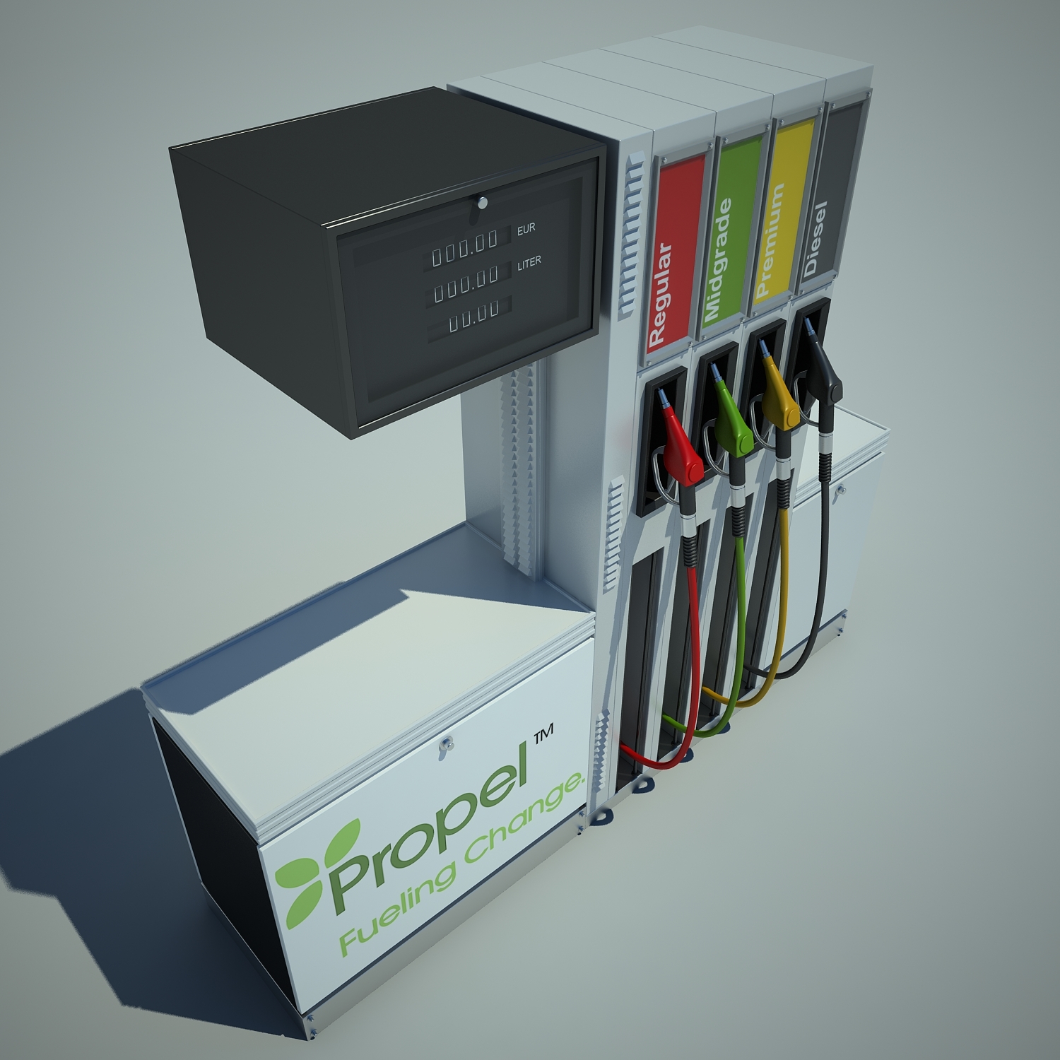 3d petrol pump model
