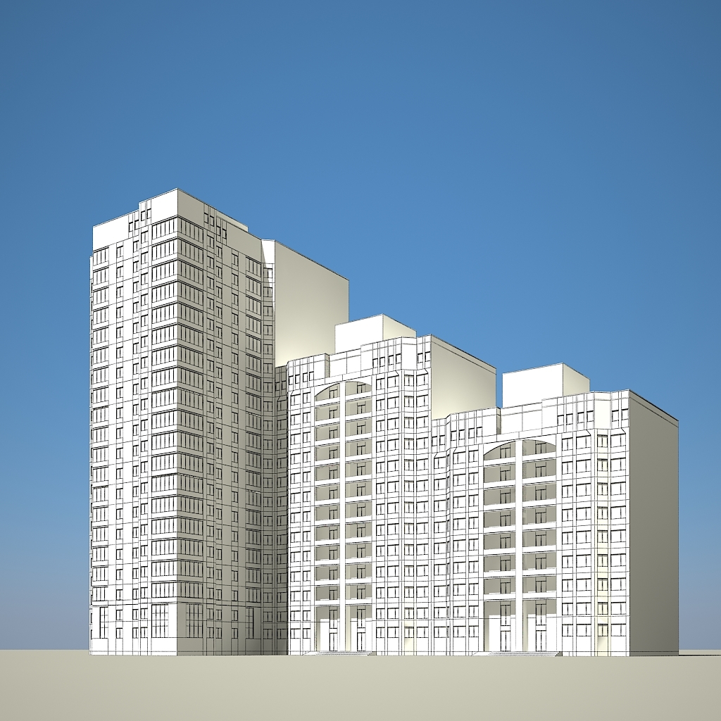 3d building brick model